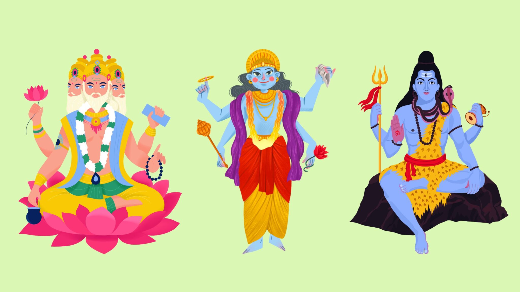 Brahma Vishnu And Shiva The Beginning Amrit Katha